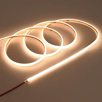 TOPAI Neon LED Strip 24V Ultra-Thin Waterproof 3000K Warm White 180 ...