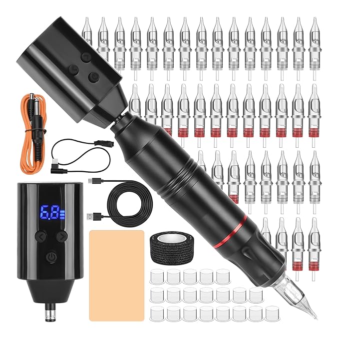 Amazon.com: ATOMUS Wireless Tattoo Machine Kit Rotary Tattoo Machine ...