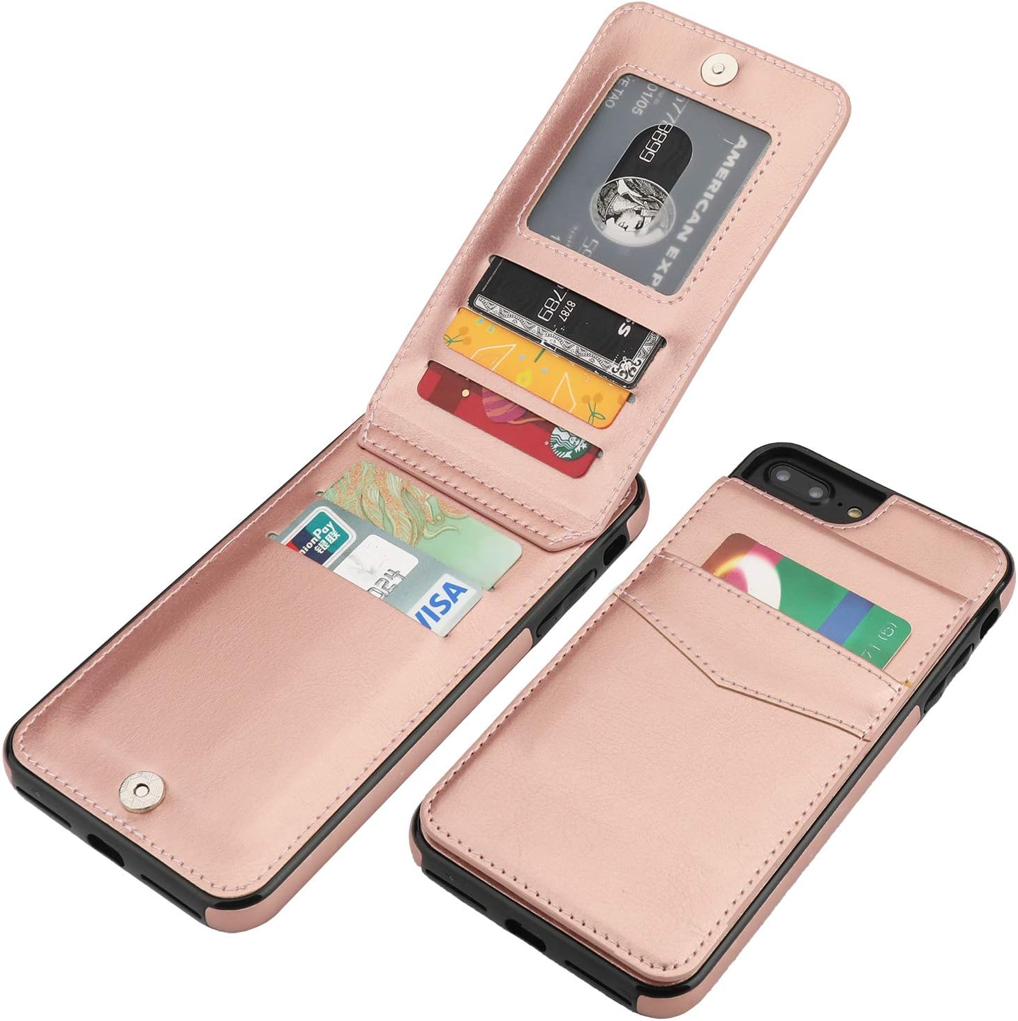 Amazon.com: Dockem Exec Wallet Case for iPhone 8 Plus / 7 Plus; Slim ...