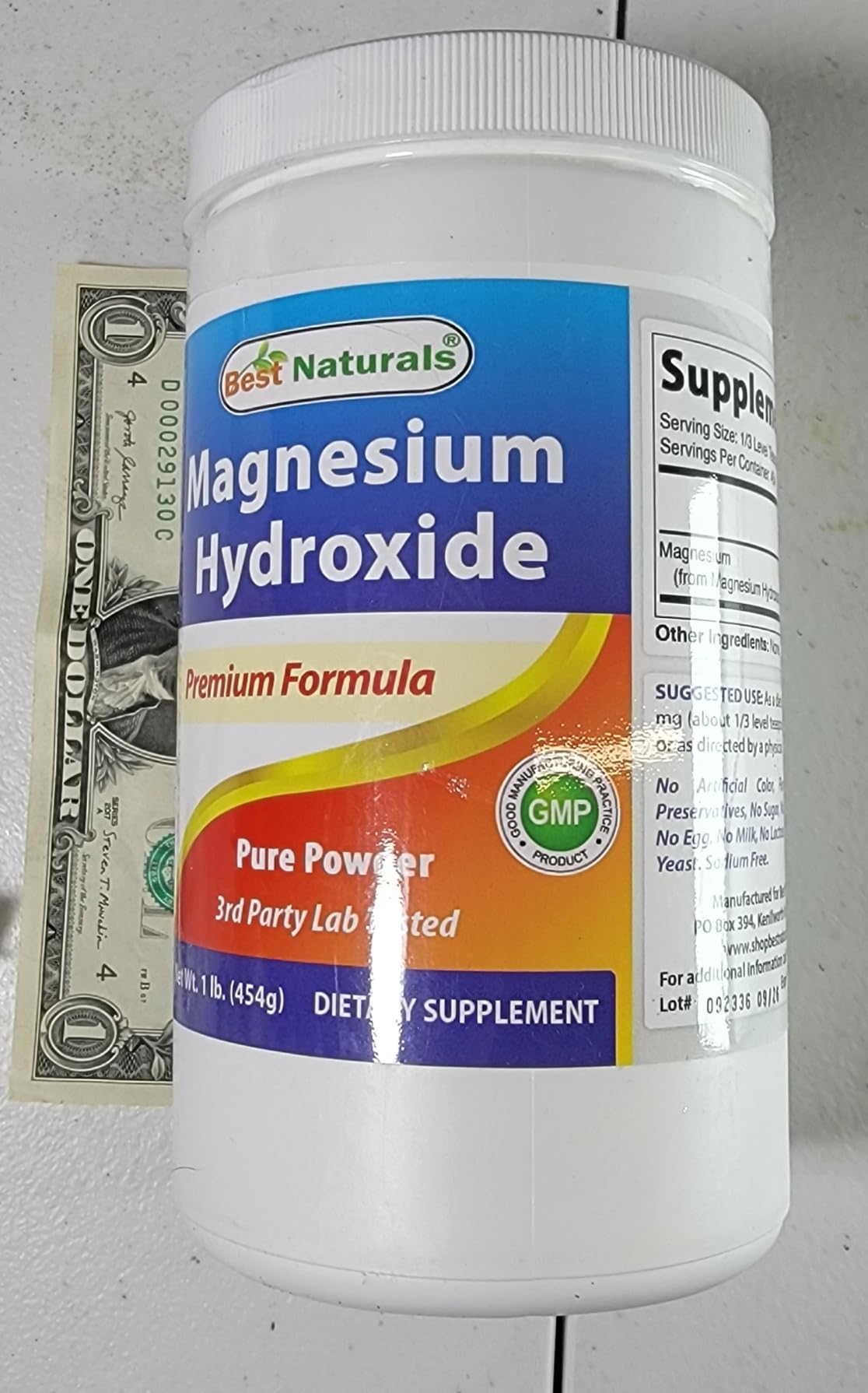 Amazon.com: Best Naturals Magnesium Hydroxide Powder - 380mg of ...