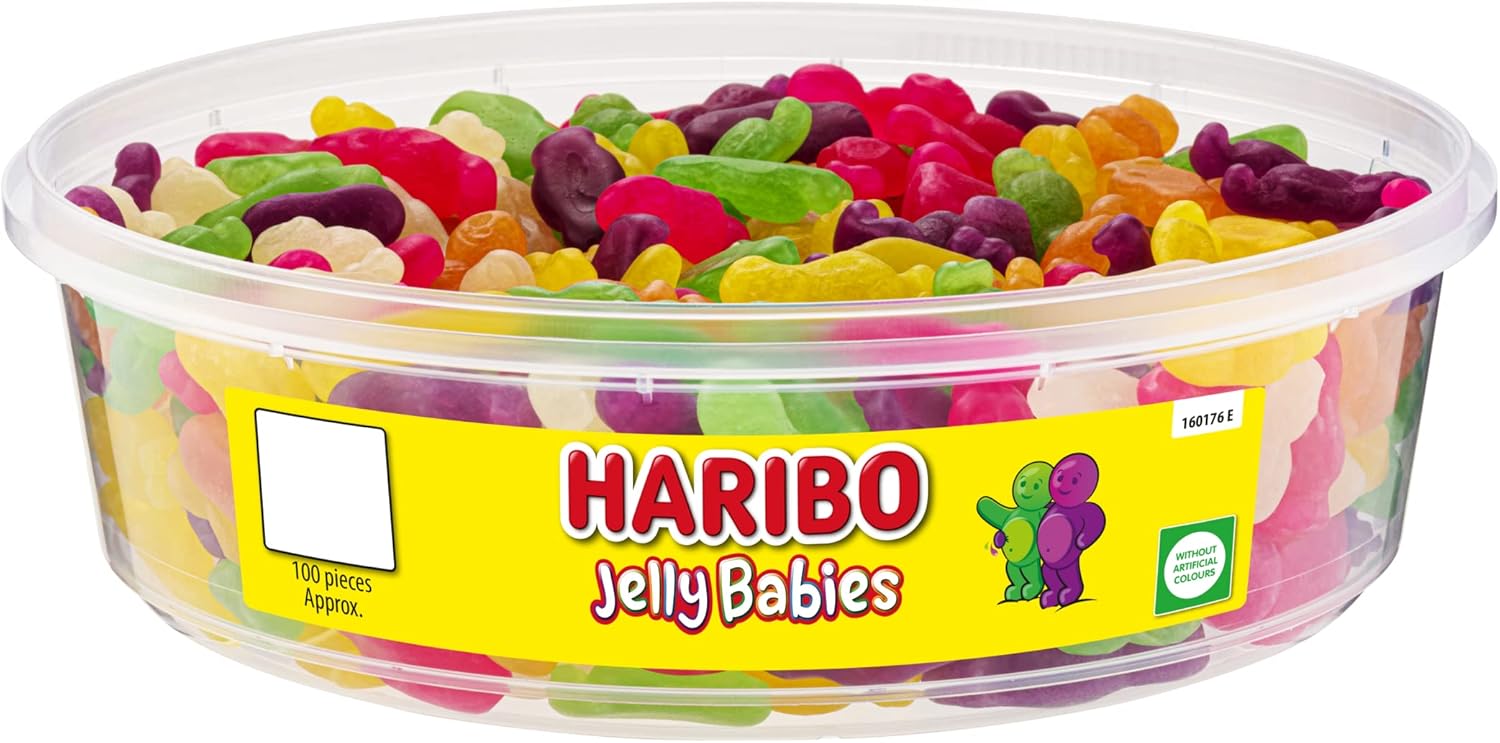 HARIBO Jelly Babies x 100 Pieces (510g) Sweets Tub : Amazon.co.uk: Grocery