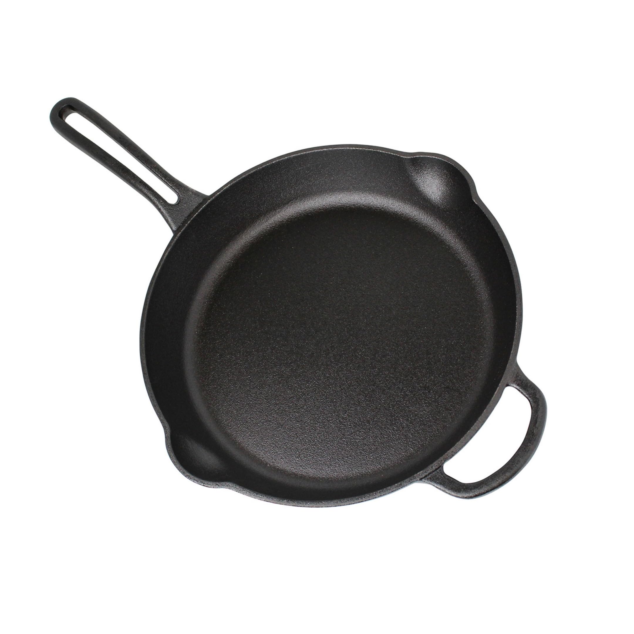 Snapklik.com : MIRRO 12in Cast Iron Preseasoned Skillet