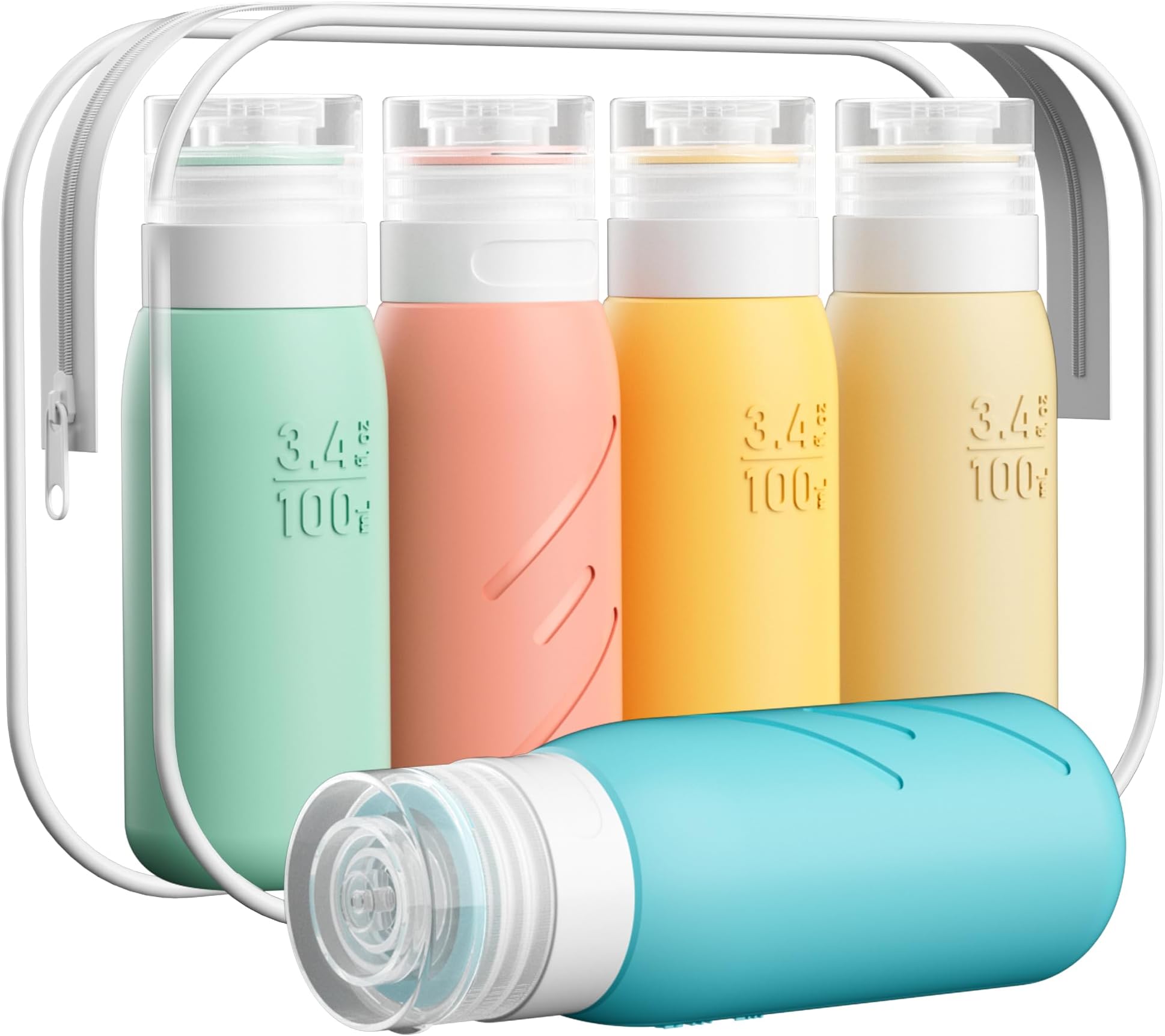 Amazon.com: Login Life Travel Size Bottles for Toiletries, Pack of 5 ...