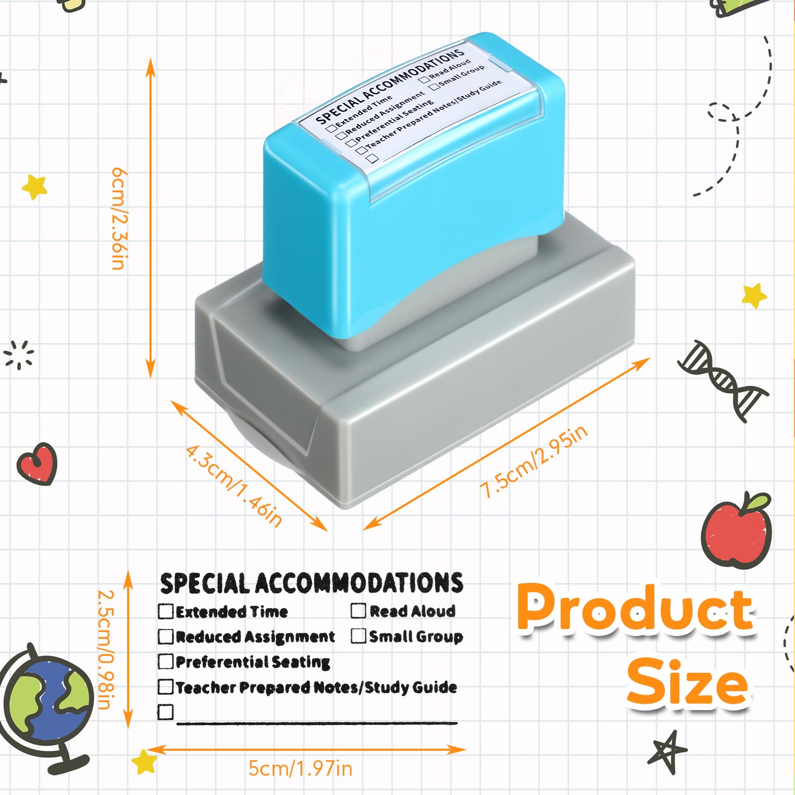 Snapklik.com : Sayglossy 1 Pcs Special Accommodations Self Inking Stamp ...