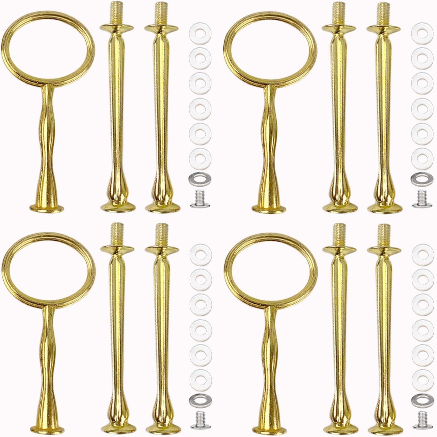 Amazon.com: 4 Sets of 3 Tier Cake Plate Stand Handle Hardware, Cake ...