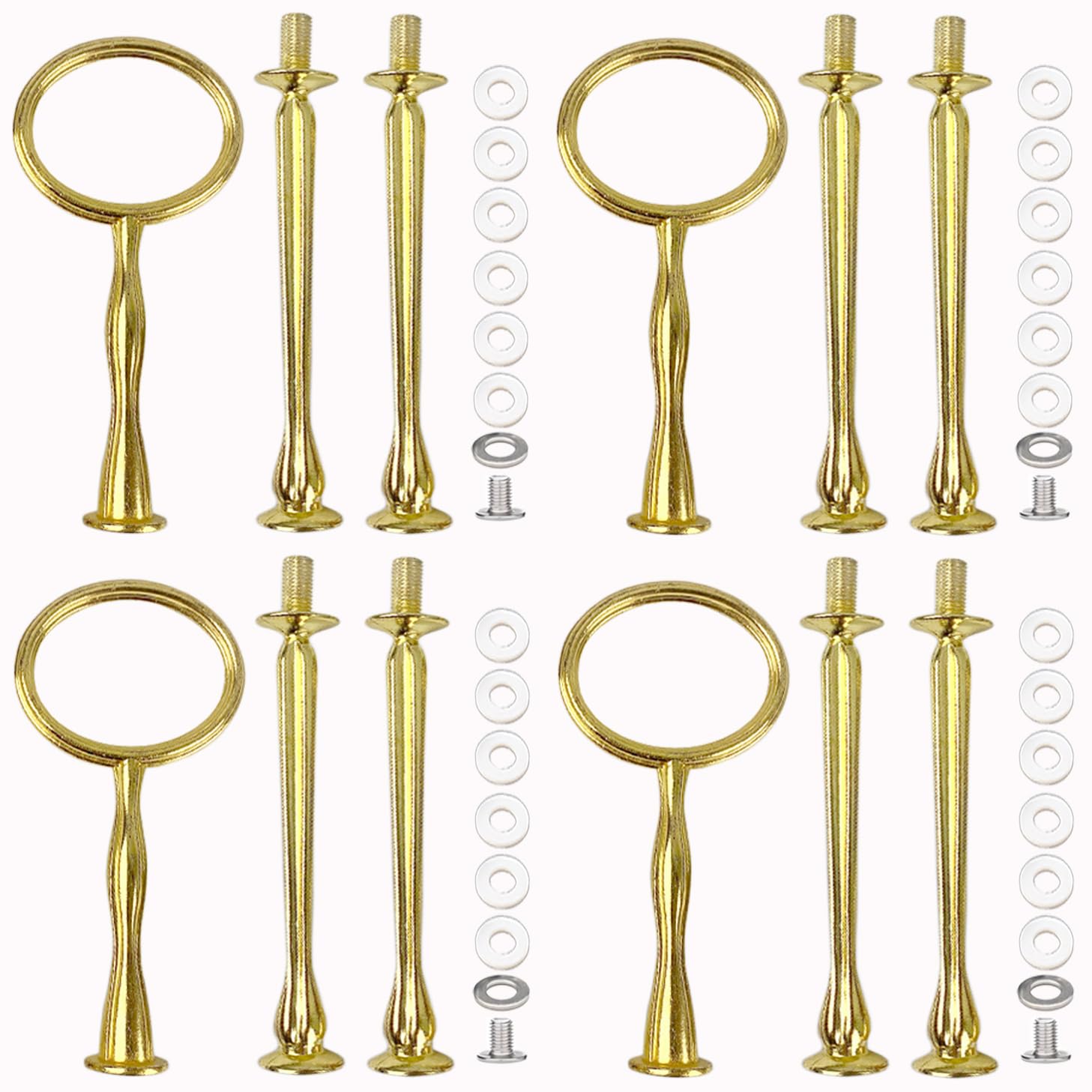 Amazon.com: 4 Sets 15’’ 3-Tier Cake Tray Stand Handle, Multi-Tier Metal ...