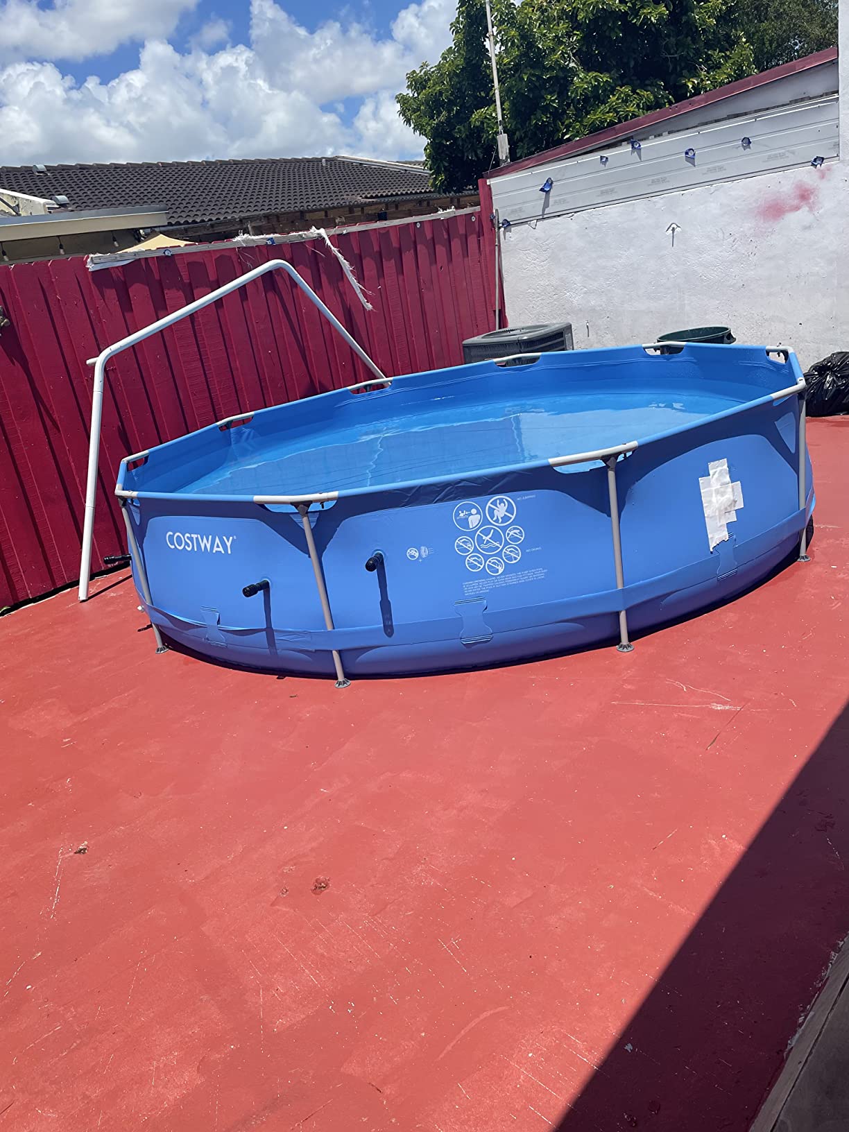 $33/mo - Finance Goplus Above Ground Swimming Pool, 12ft x 12ft x ...