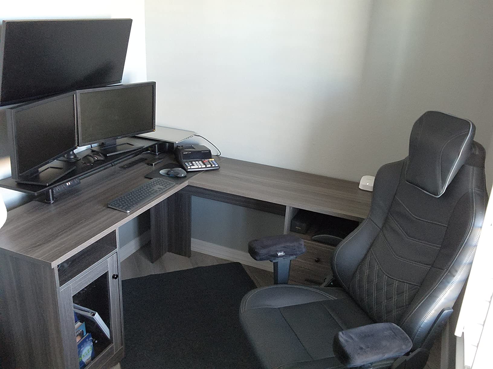 $31/mo - Finance Unikito L Shaped Desk with Drawers, 60 Inch Corner ...