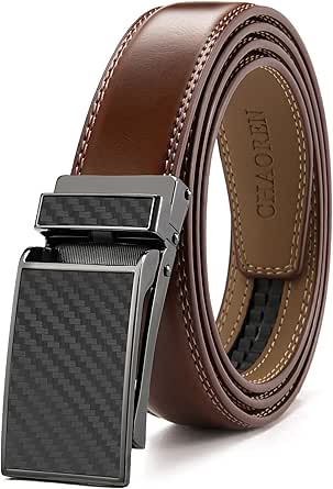 CHAOREN Brown Ratchet Belts for Men - Mens Dress Belt 1 1/4" Click ...