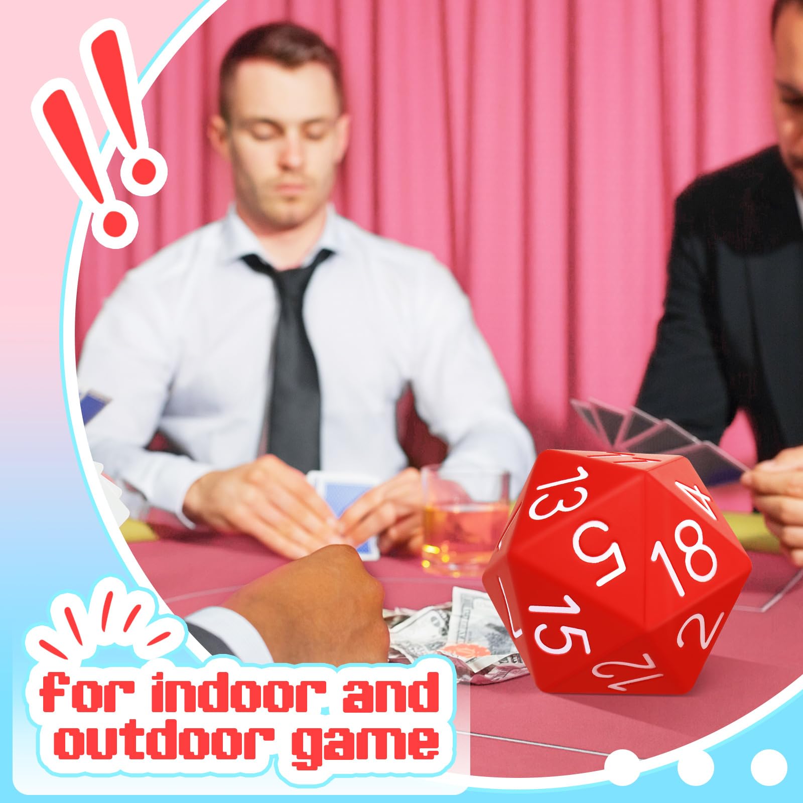 Snapklik.com : Rotatingpals 4.8 Inch Large Foam Dice 20 Sides Jumbo ...