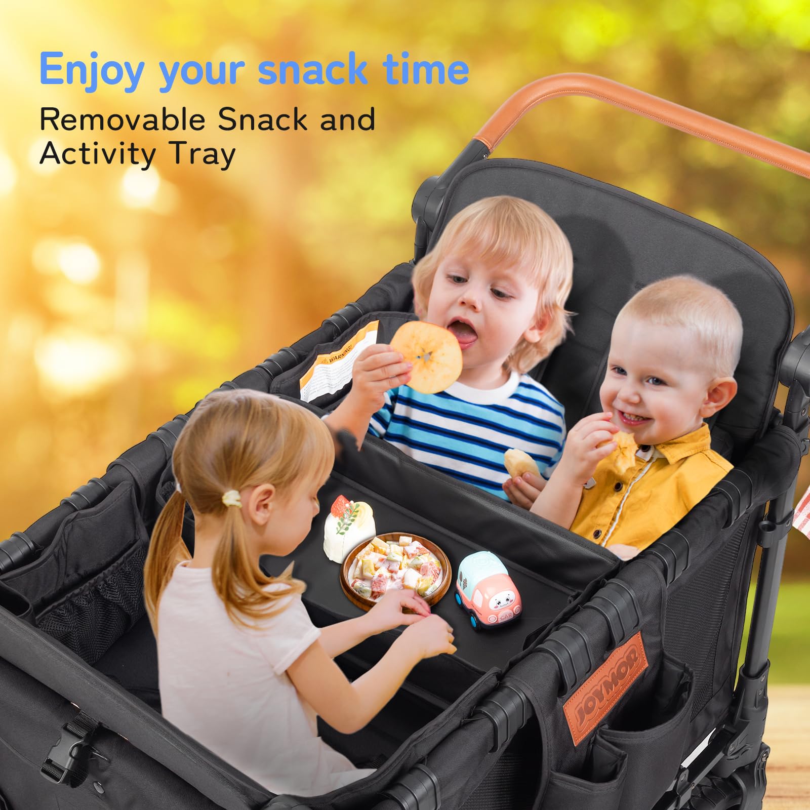 Snapklik.com : JOYMOR Snack Tray For Wagon Stroller, Featuring Faux ...