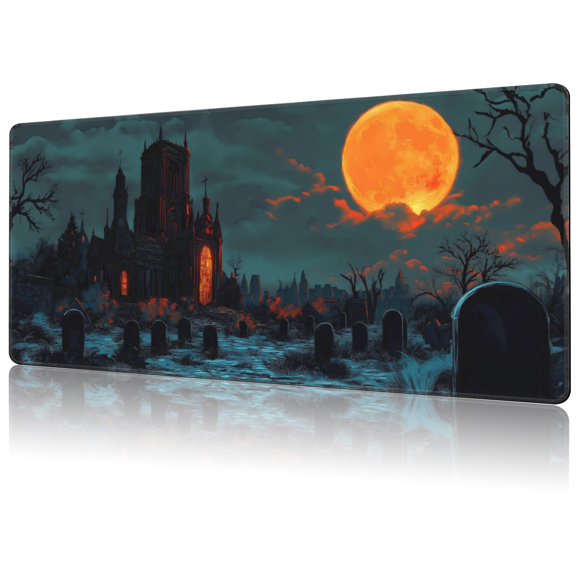 Amazon.com: NIYLYNSYN Large Mouse Pad Graveyard with Dead Trees ...