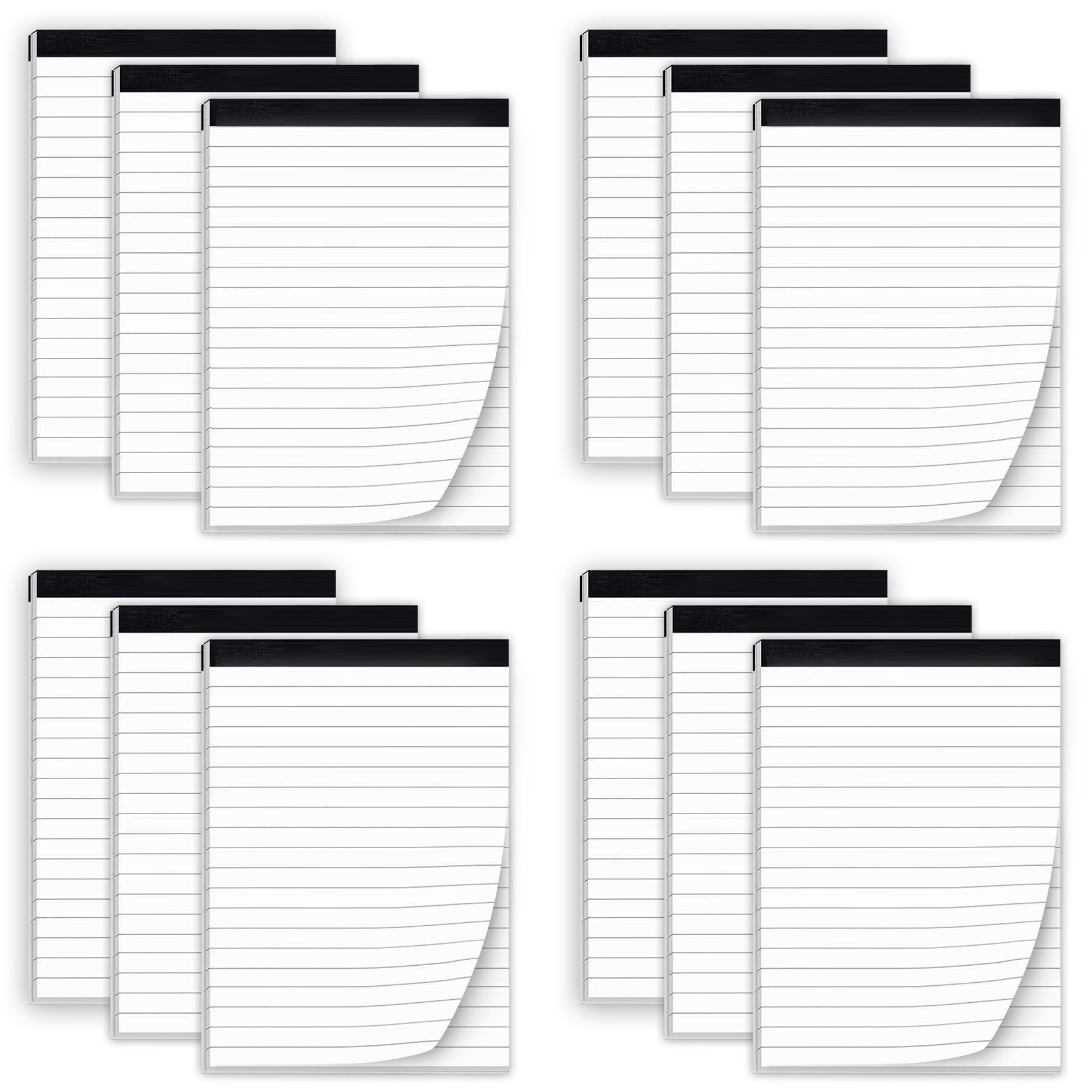Snapklik.com : 12 Pack Note Pads 4 X 6 Inch Small Notepads For Business ...