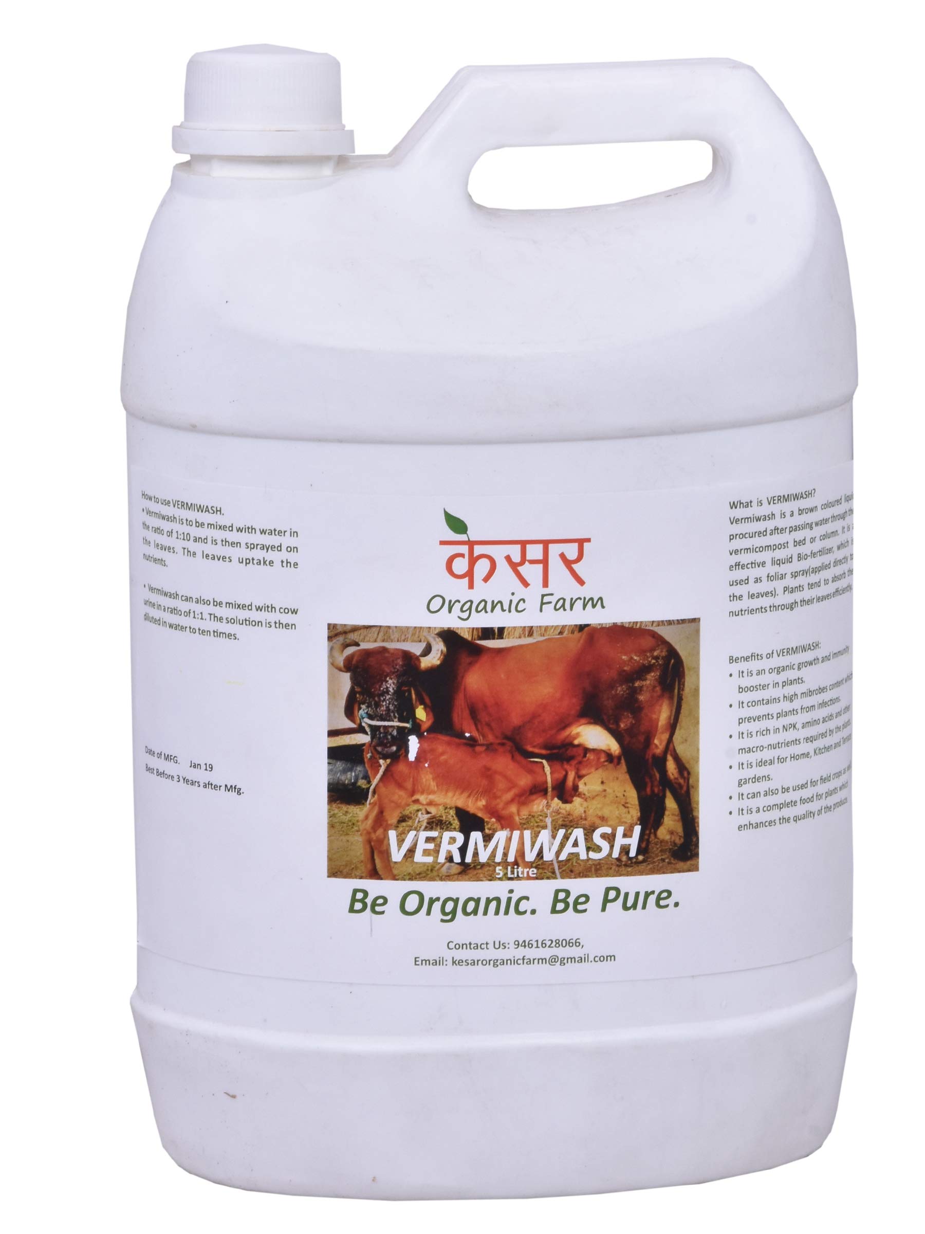 Buy Kesar farm Vermiwash, Liquid Fertilizer, tion, 5 L Online at ...