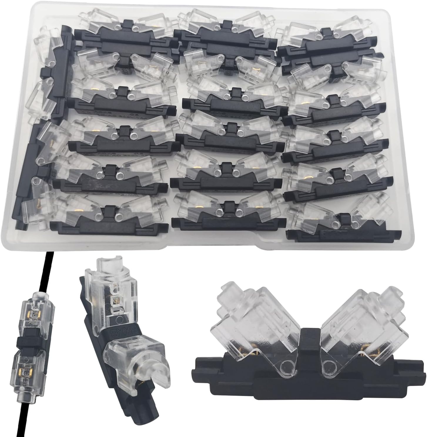 Wire Connectors, CTRICALVER 1-pin 1 Way Low Voltage H Tap connectors No ...