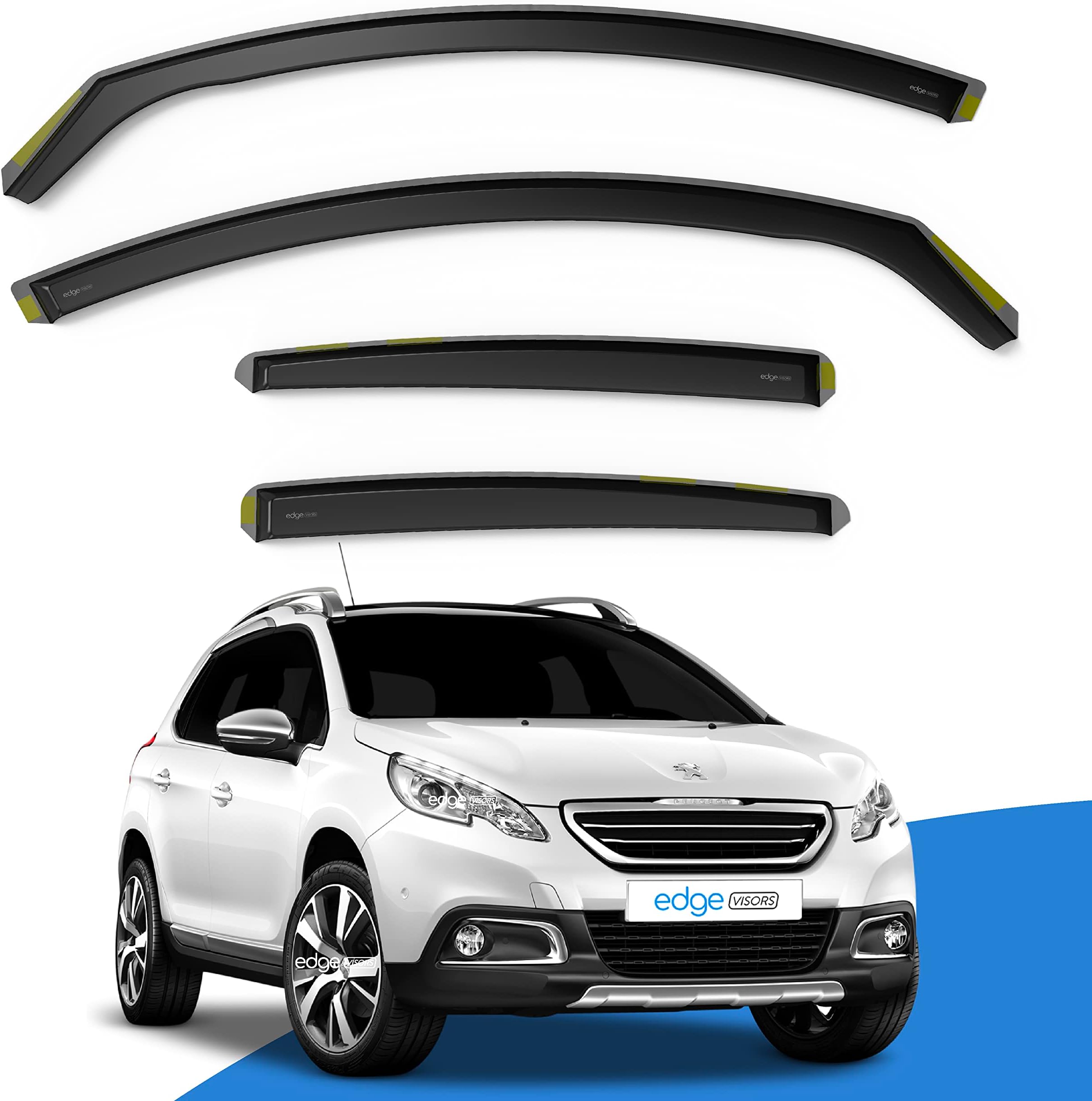 EdgeVisors Modern Smoked Grey SUV Wind Deflectors - In-Channel ...