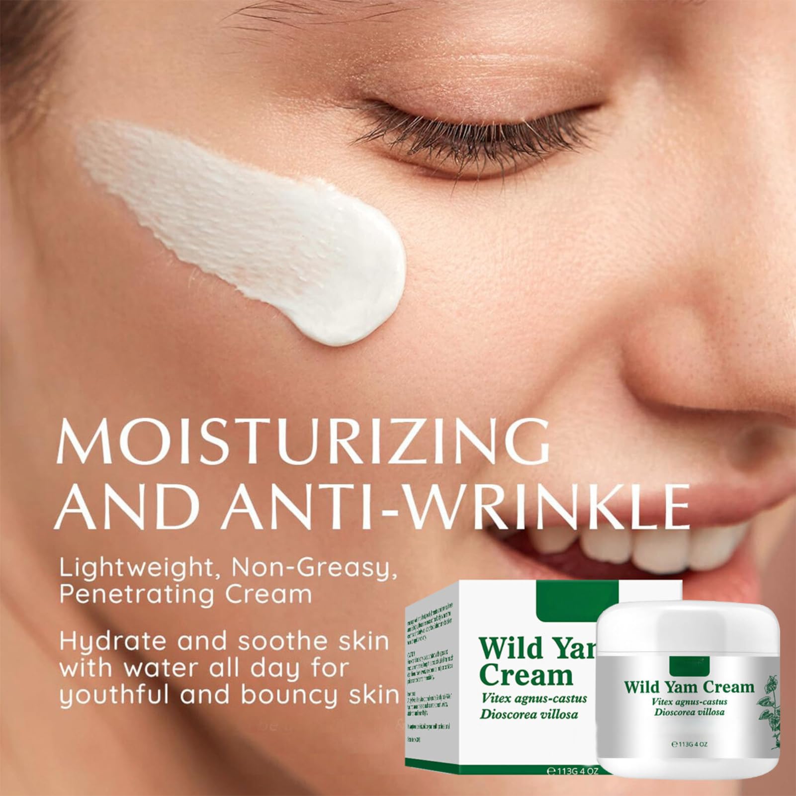 Wild Yam Cream – 113g Wild Yam Cream Organic for – Natural Relief for ...