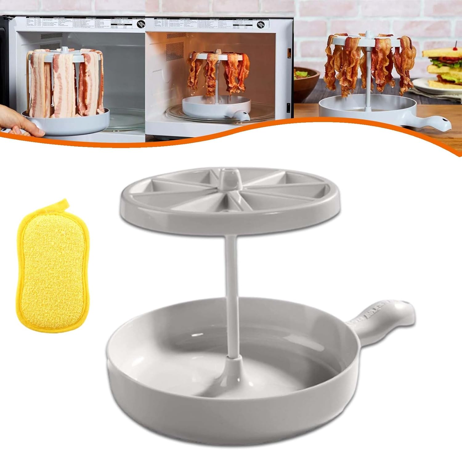 Amazon.com: Microwave Barbecue Grill, Microwave Bacon Cooker, Bacon ...