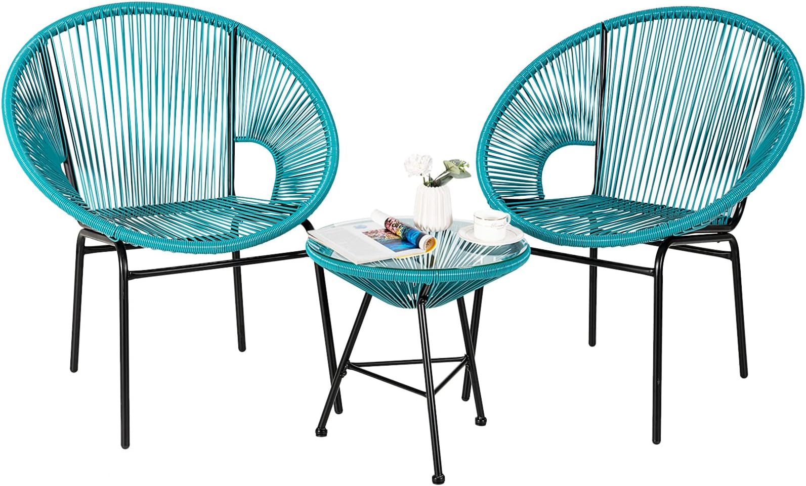 Amazon.com: Best Choice Products 3-Piece Outdoor Acapulco All-Weather ...