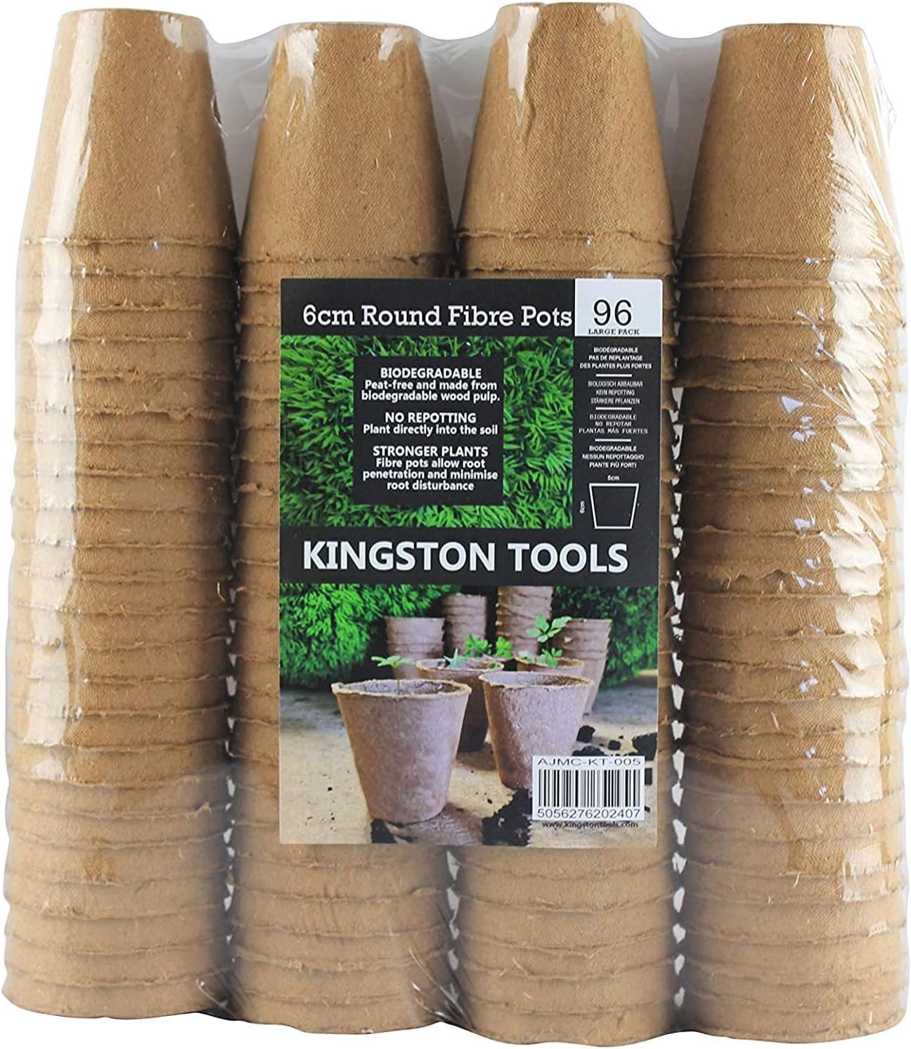 Grow it 08325 Round Fibre Pots, Multi-Colour, 6 cm : Amazon.co.uk