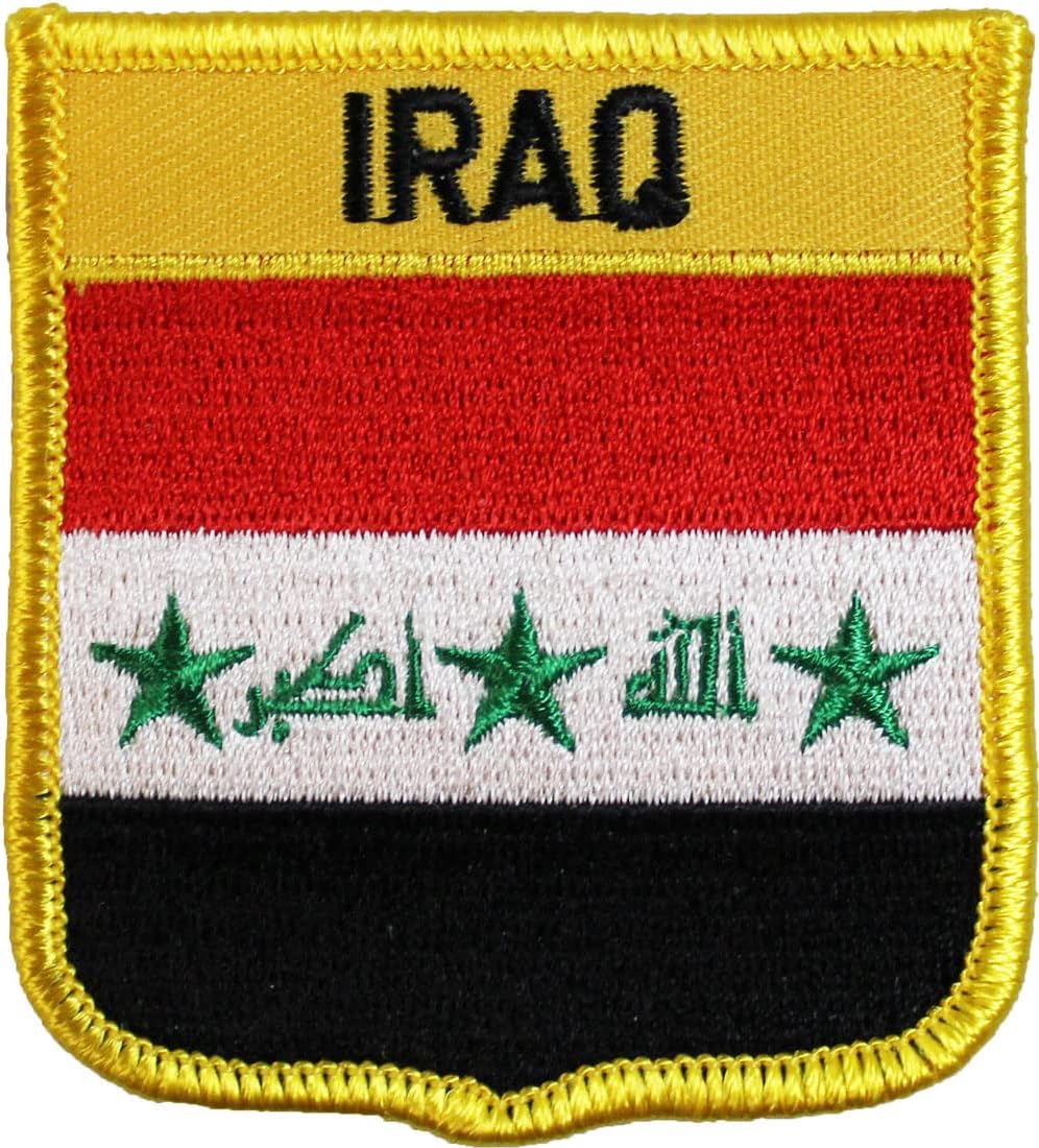 Amazon.com: Iraq (2004) Flag Embroidered Sew on/Iron on Shield Patch ...