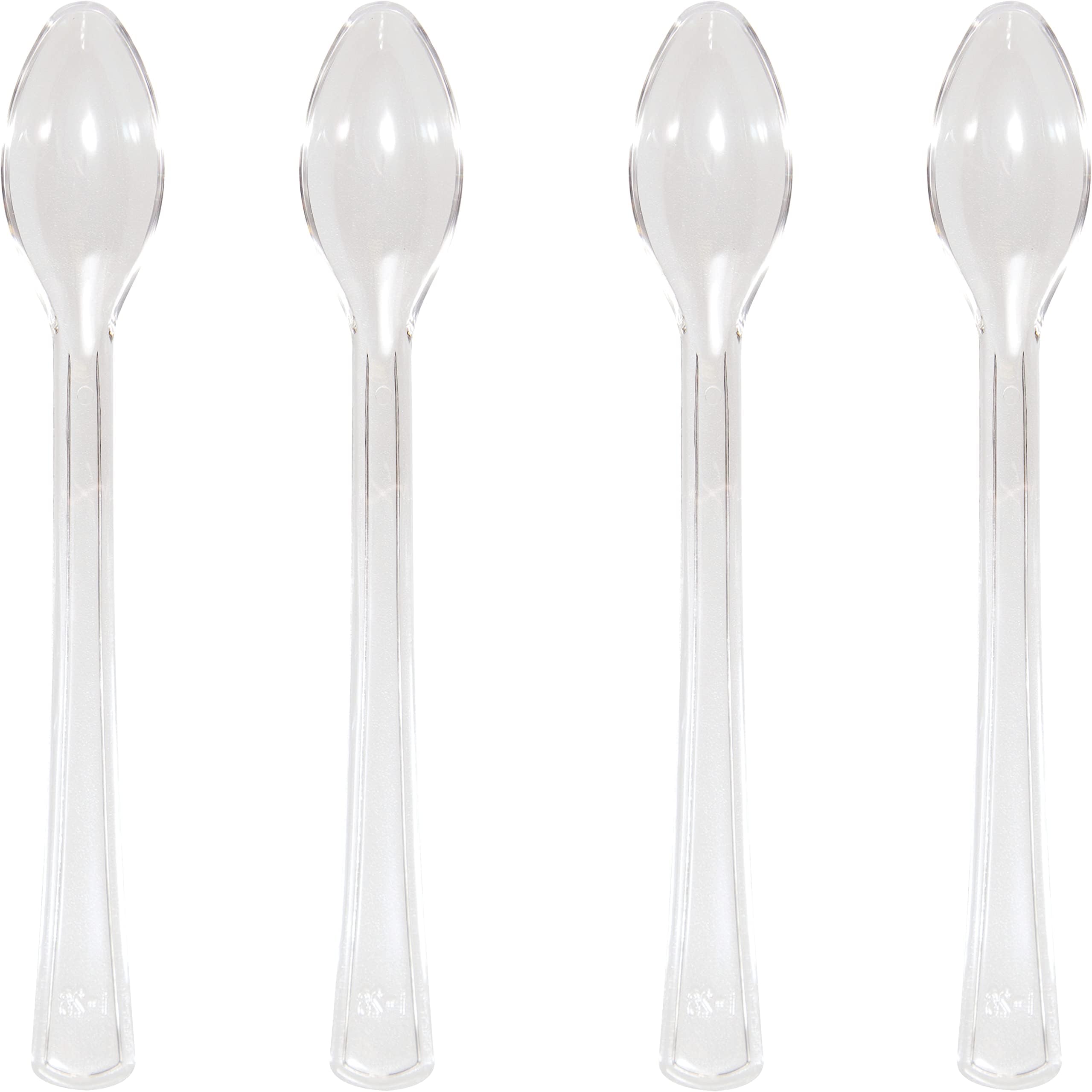 Amazon.com: Amscan Big Party Pack Plastic Spoons, One Size, Gold ...