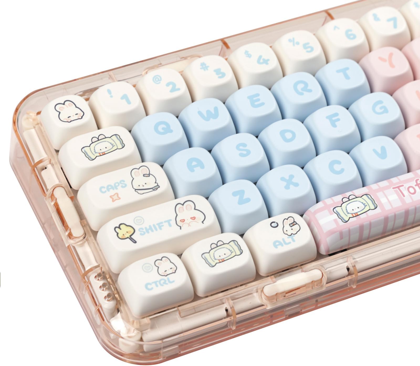 PBT Pink Keycaps, MOA Profile Cute Keycap Set,139 Keys Milk Candy ...