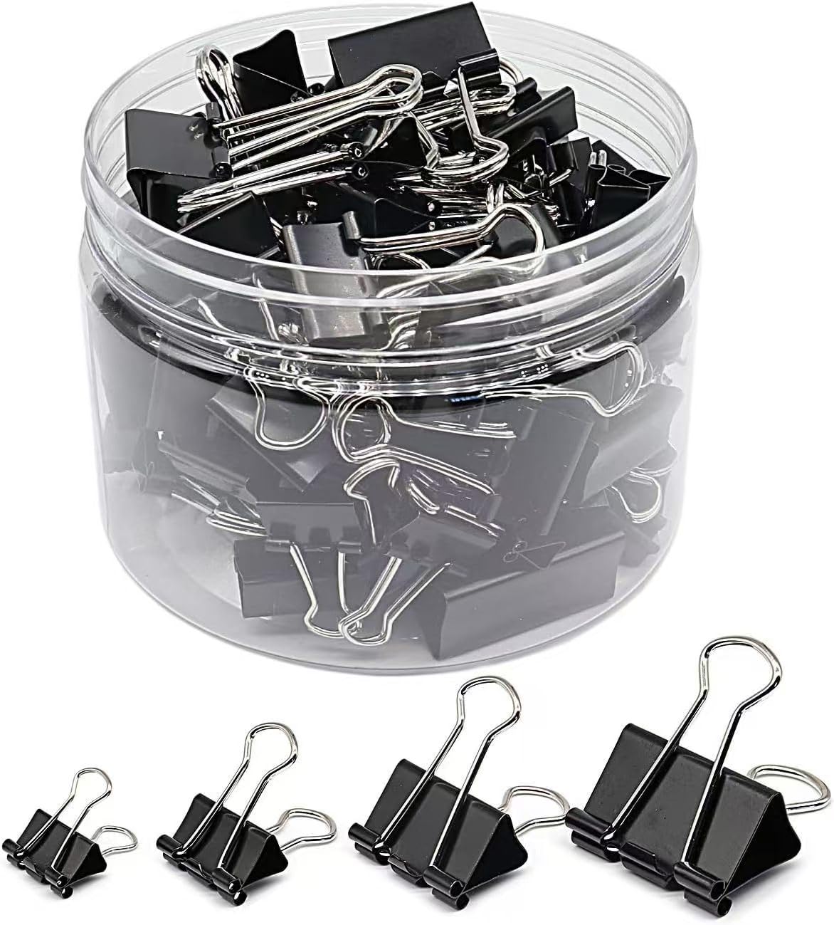 Amazon.com : molivindy Binder Clips Paper Clamps Assorted Sizes 60 ...