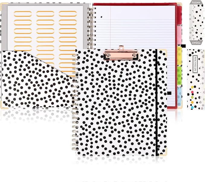 Amazon.com : EYROZILL Spiral Notebook 8.5 x 11 Clipboard with Storage ...