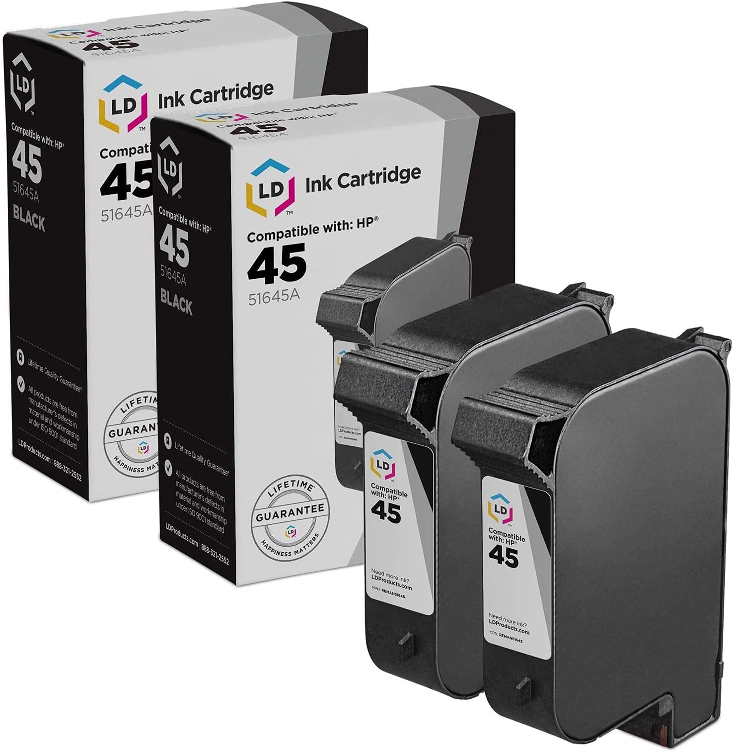 Amazon.com: Swift Ink Remanufactured for HP 45 (51645A) Ink Cartridge ...