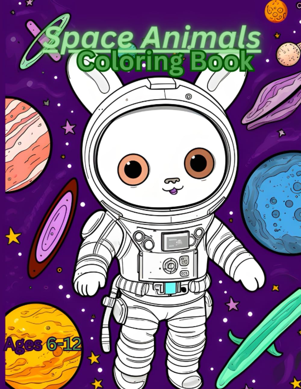 Space Animals Coloring Book: Franklin, S.R.: 9798397300285: Amazon.com ...