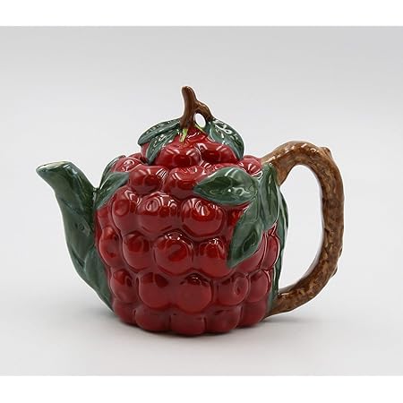Amazon.com | Fine Ceramic Fruit Orange & White ORange Flower Teapot 12 ...