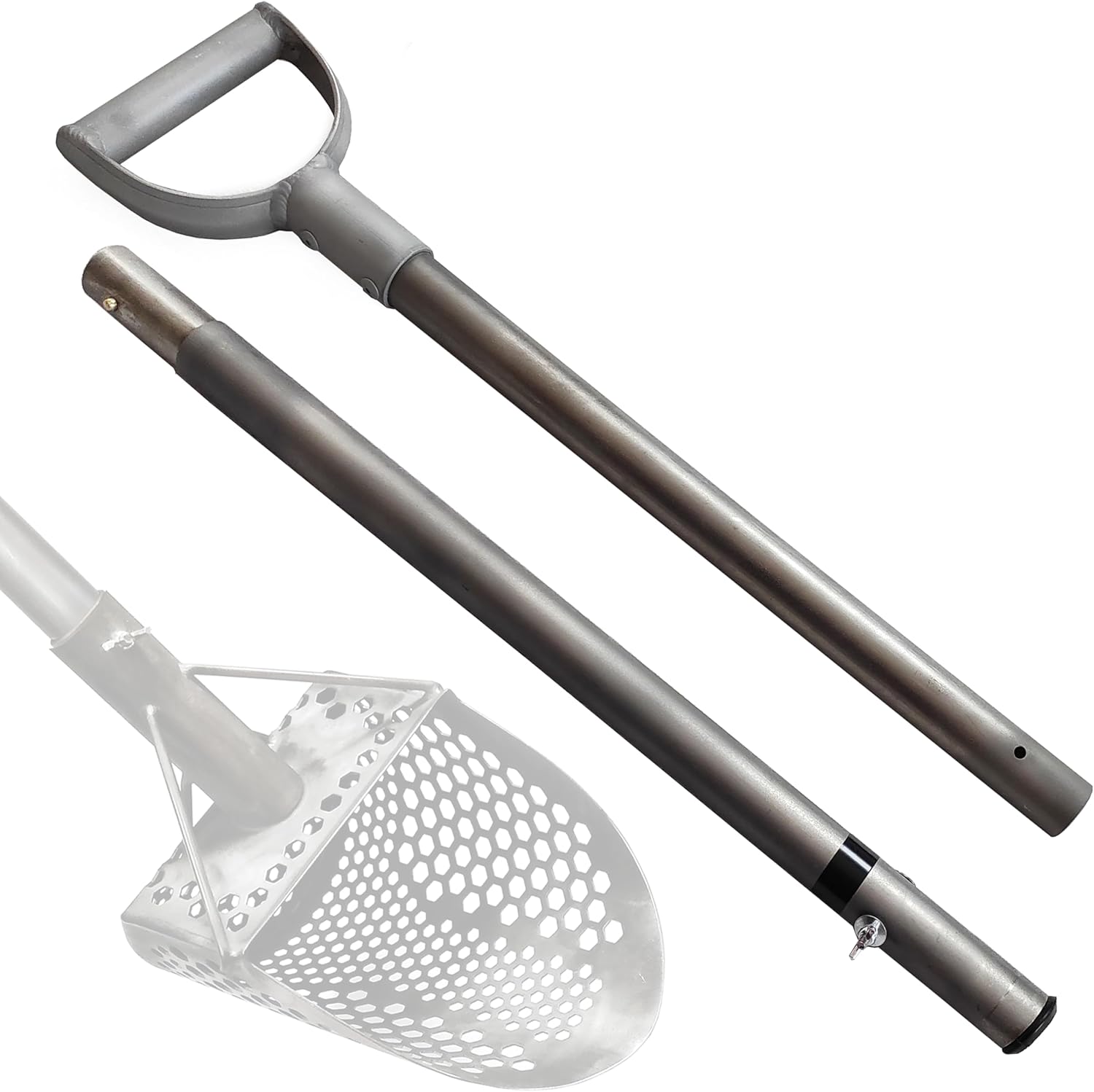 CooB Titanium 1.5 Lb Travel Pole Handle for Sand Scoops Shovels, Metal ...