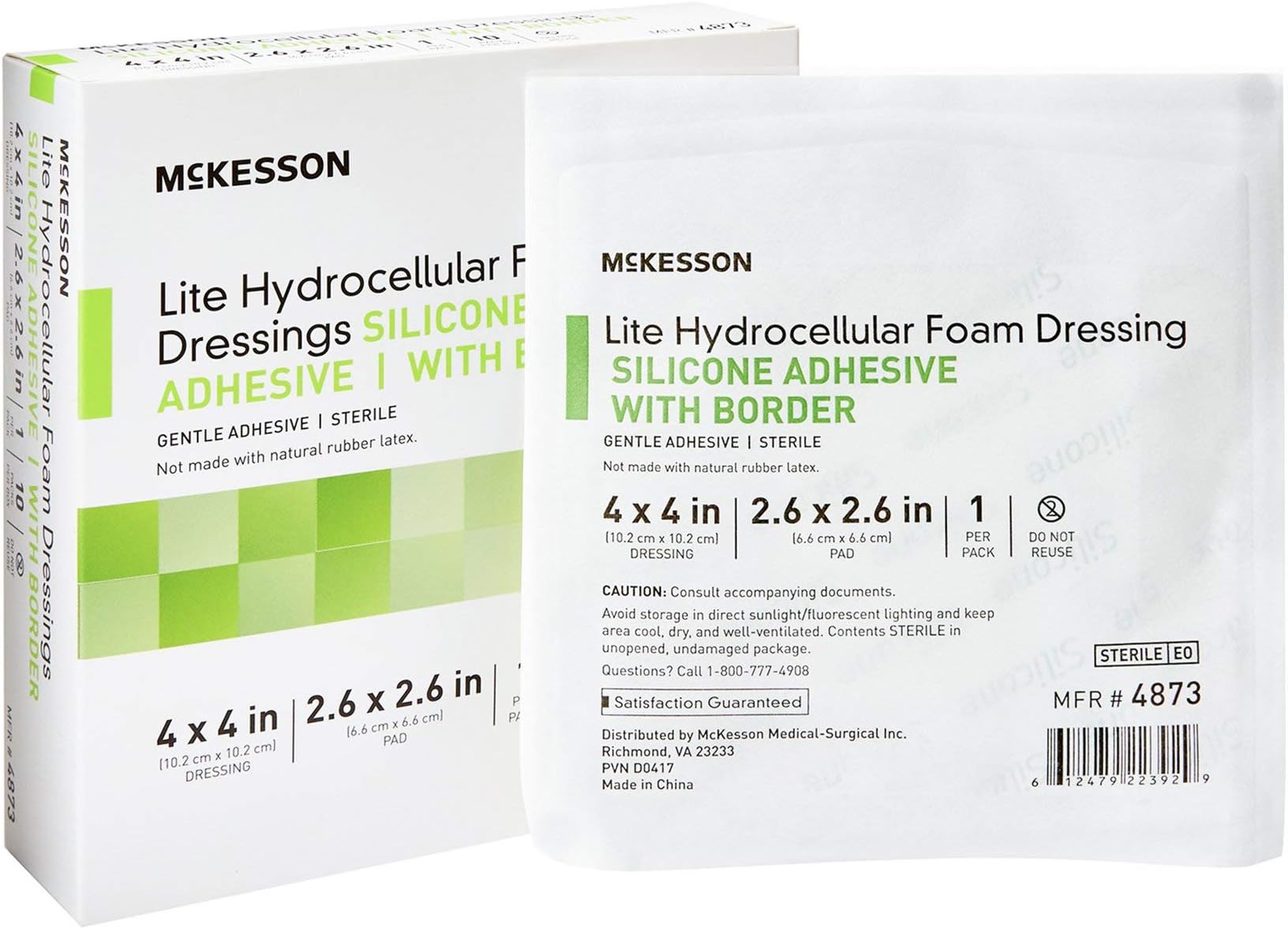 Amazon.com: Excel SAP 4"x4" Silicone Bordered Superabsorbent Dressing ...