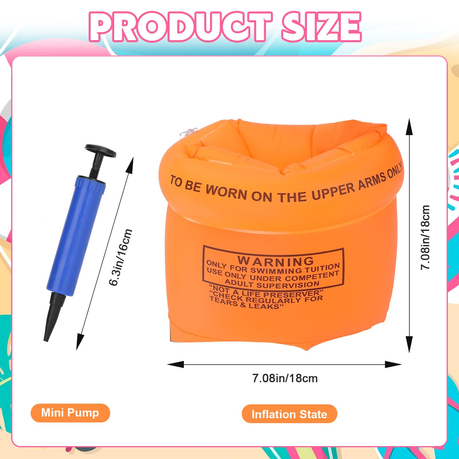 Snapklik.com : Wowelife Arm Floaties For Kids And Adults 2-4 Pack Pink ...