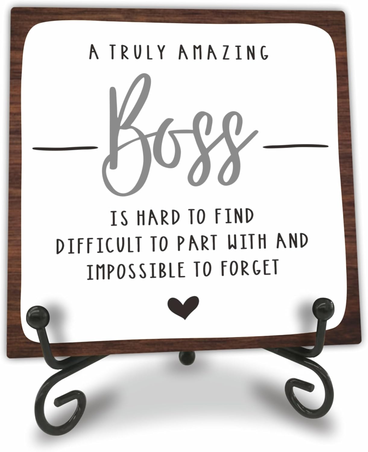 Amazon.com: 4" Positive Wooden Sign With A Metal Support - Amazing Boss ...