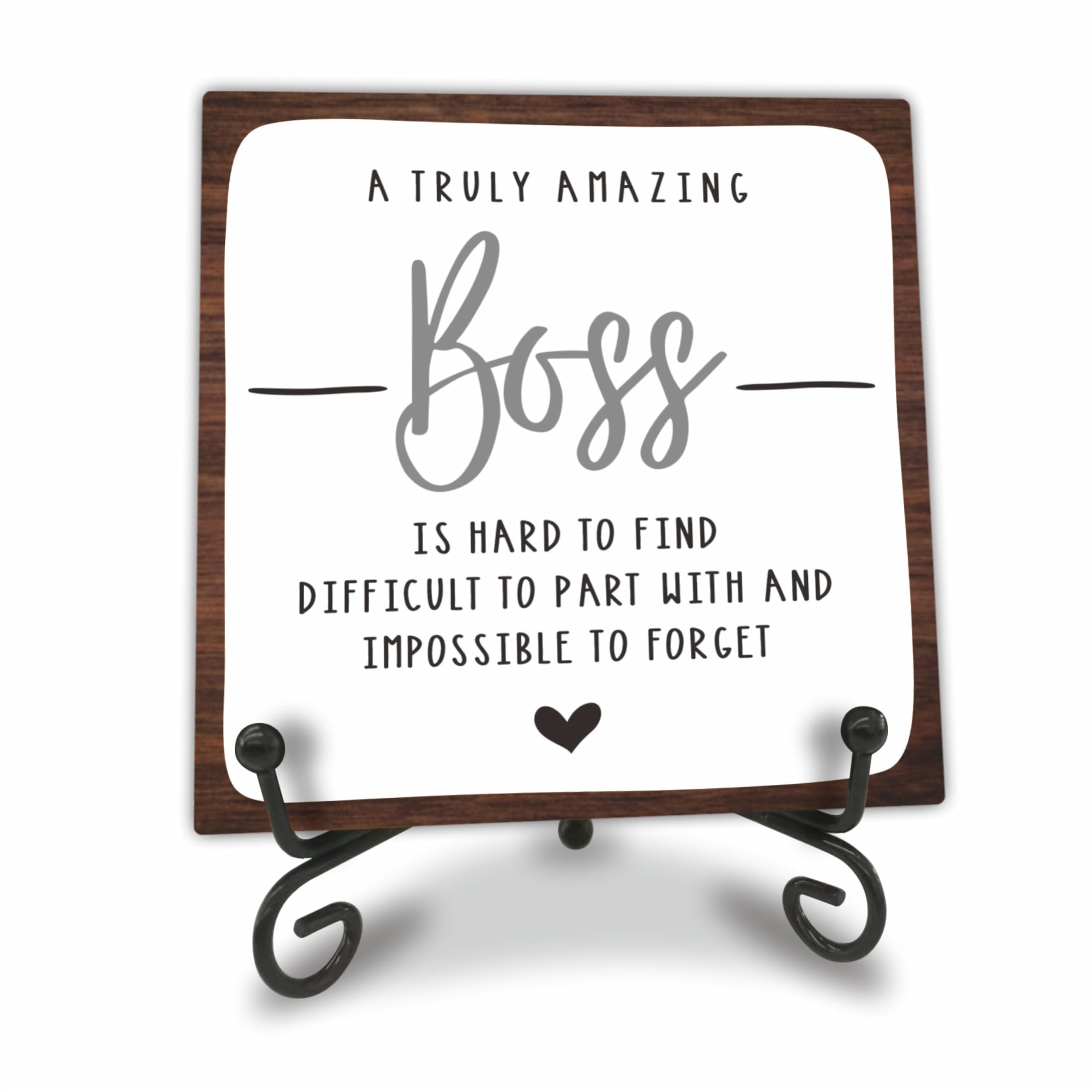 Amazon.com: 4" Positive Wooden Sign With A Metal Support - Amazing Boss ...