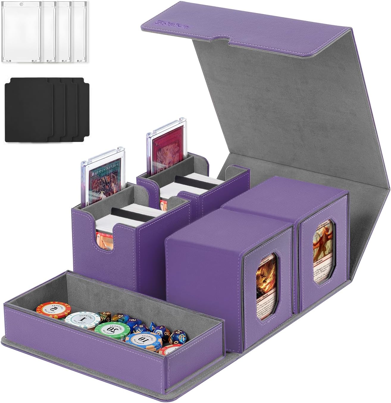 Amazon.com: Trading Card Storage Box with Commander Display for MTG ...