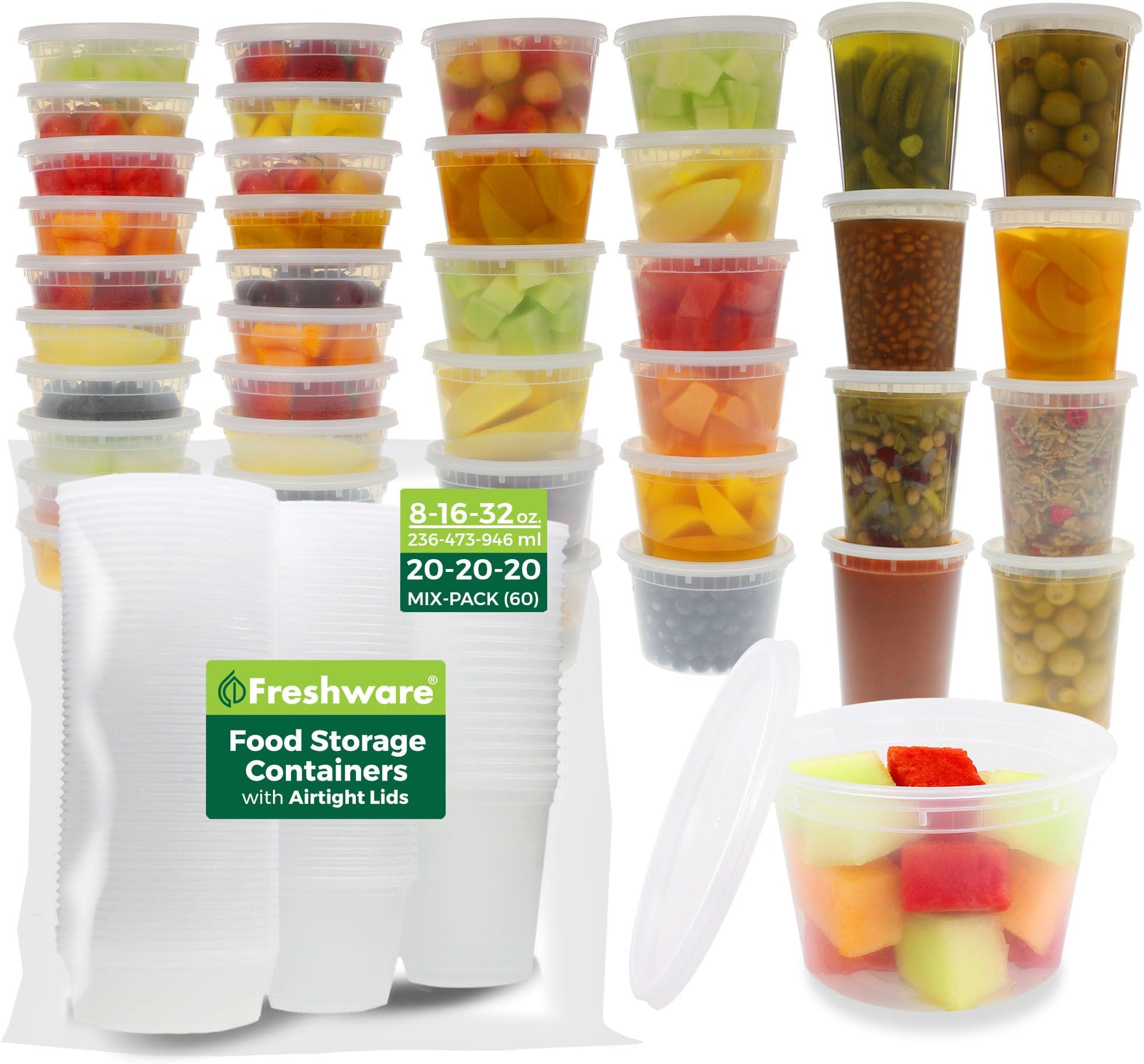 Amazon.com: RANLITTLE Deli Containers with Lids 48 Sets - Soup ...