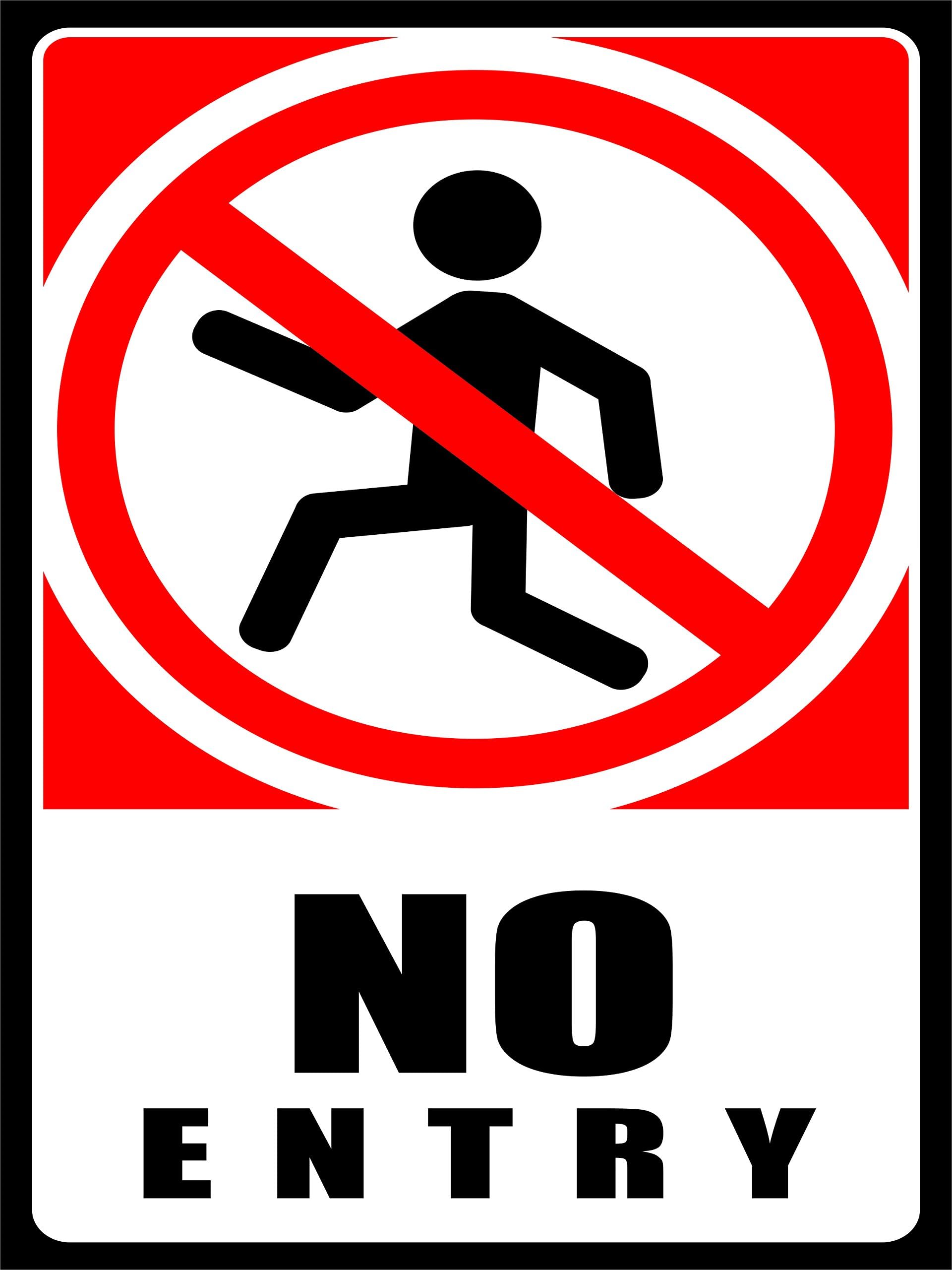 999Store office supplies sunboard No Entry Sign Board sticker signage ...