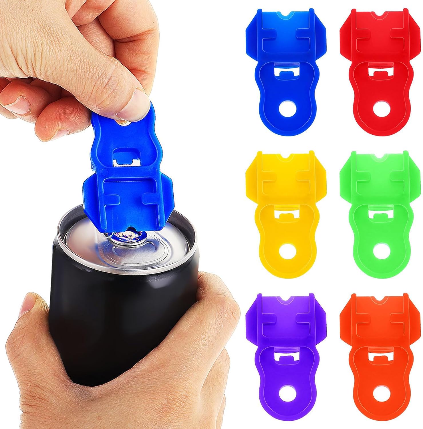6Pcs Easy Ring Pull Can Opener Aid with Hole Tab for Soda, Coke, Beer ...