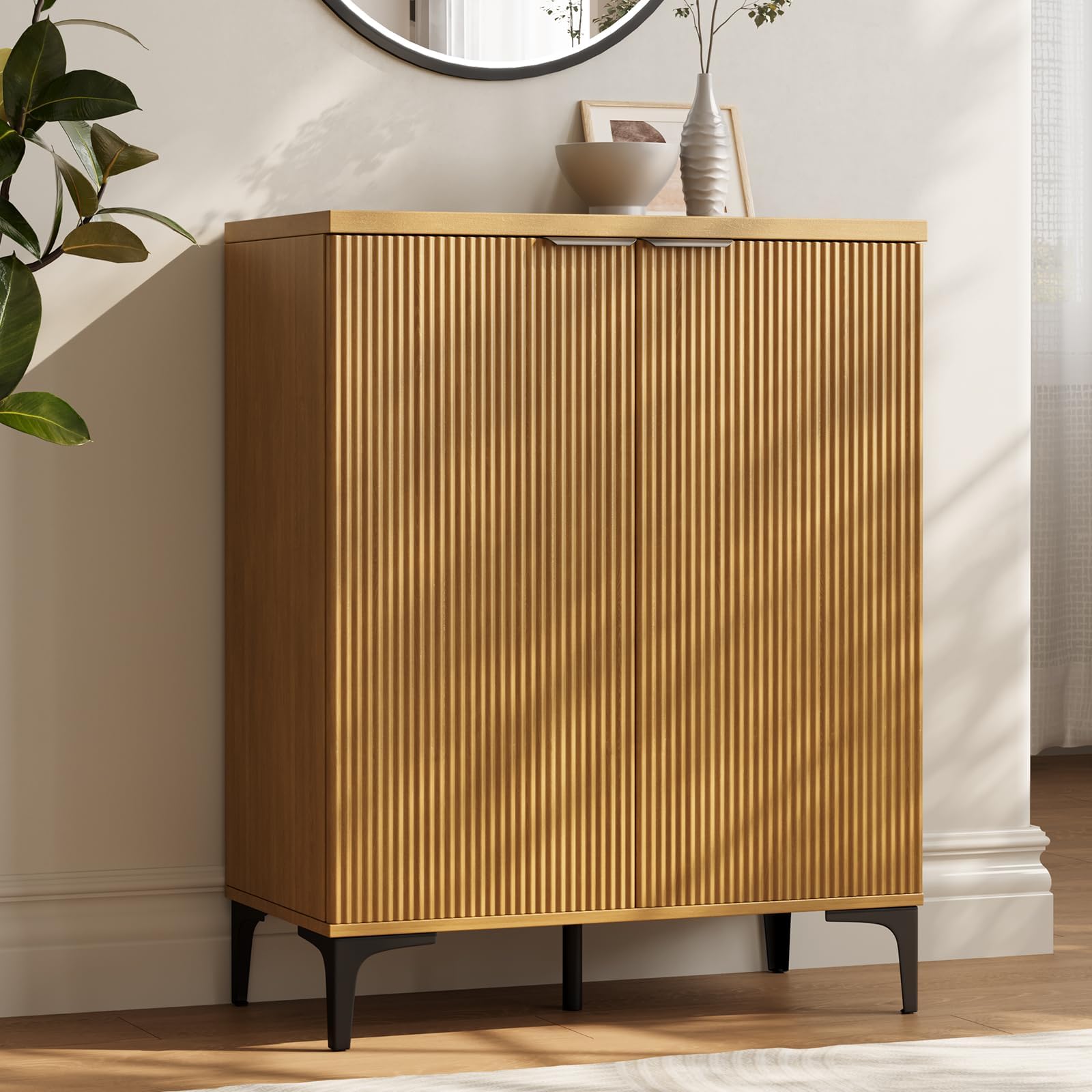 Amazon.com - Giein Fluted Buffet Cabinet, 55in Sideboard with ...