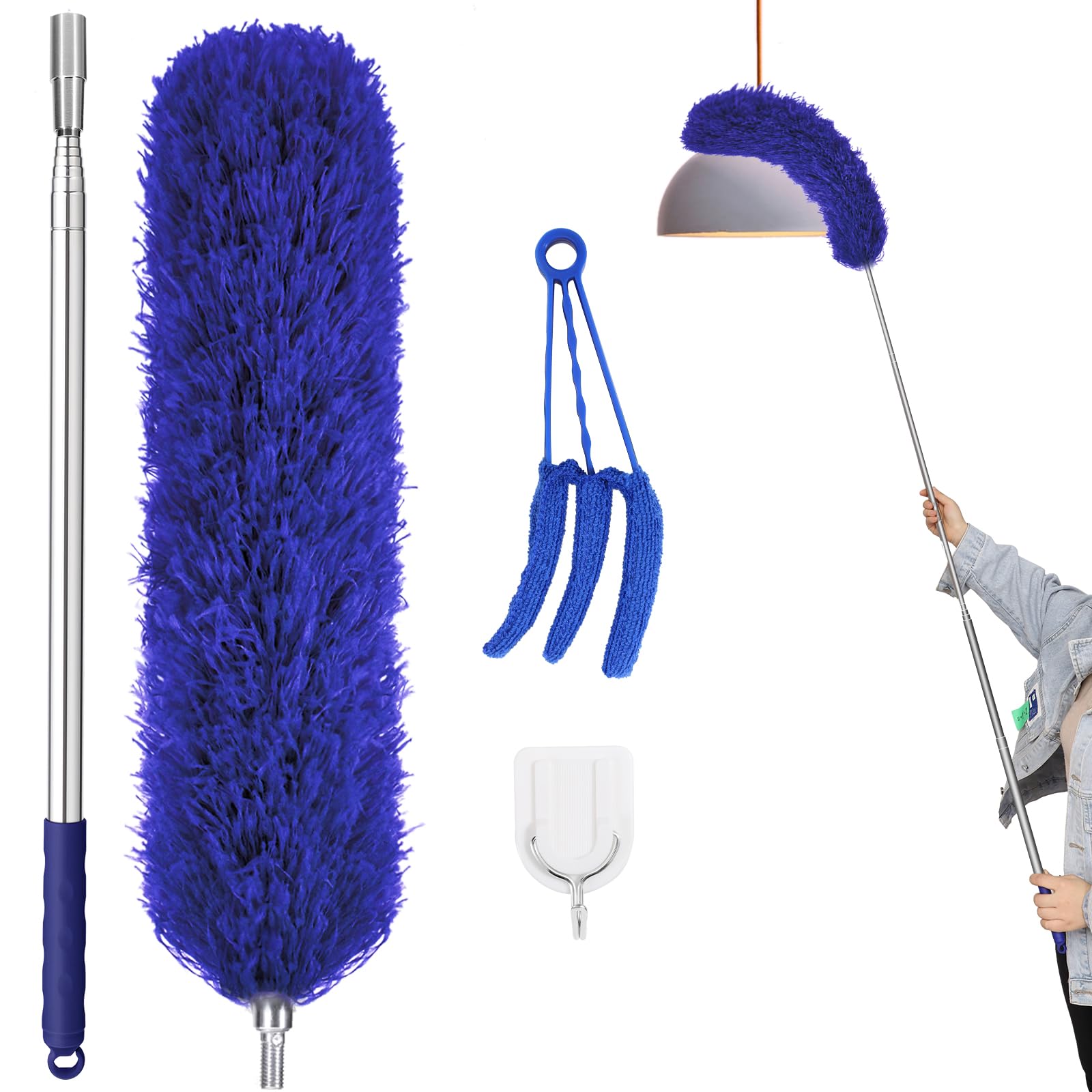 Feather Duster, Extendable Dusters for Cleaning with 16-84 Inch ...