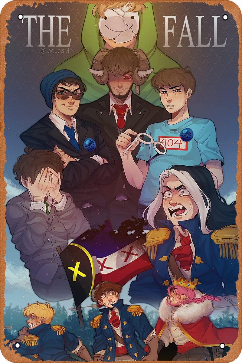 Amazon.com: Whiasegry Dream SMP The Fall Game Poster Tin Sign Vintage ...