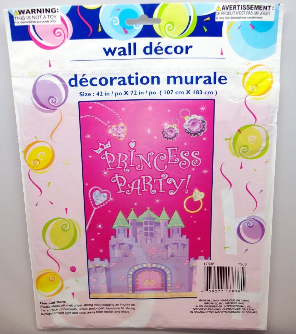 Amazon.com: Princess Party Wall Decoration Murale 42 Inches X 72 Inches ...
