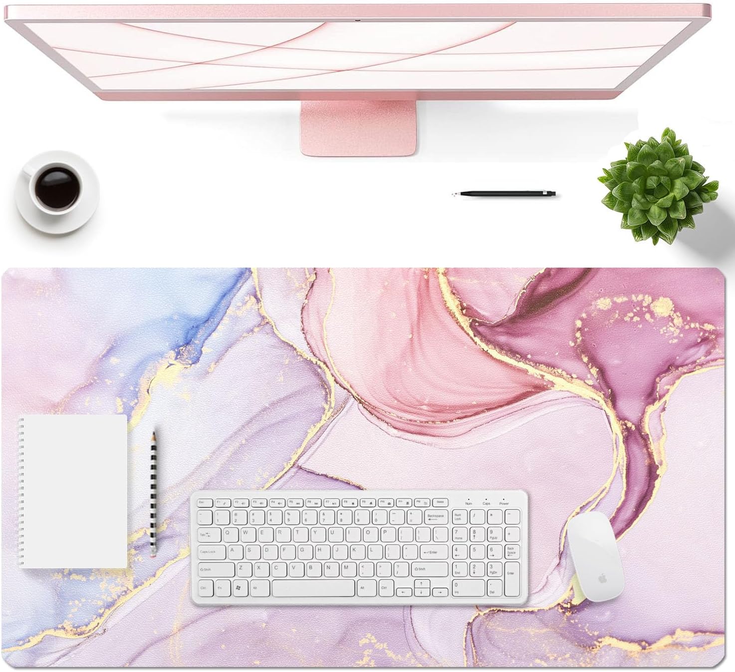 Amazon.com : Large Mouse Pad, Desk Mat for Desktop, Dual Side PU ...