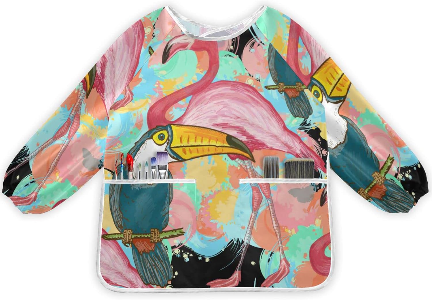 Amazon.com: MFTJYO Painting Smocks for Kids Art Smocks Eating with ...