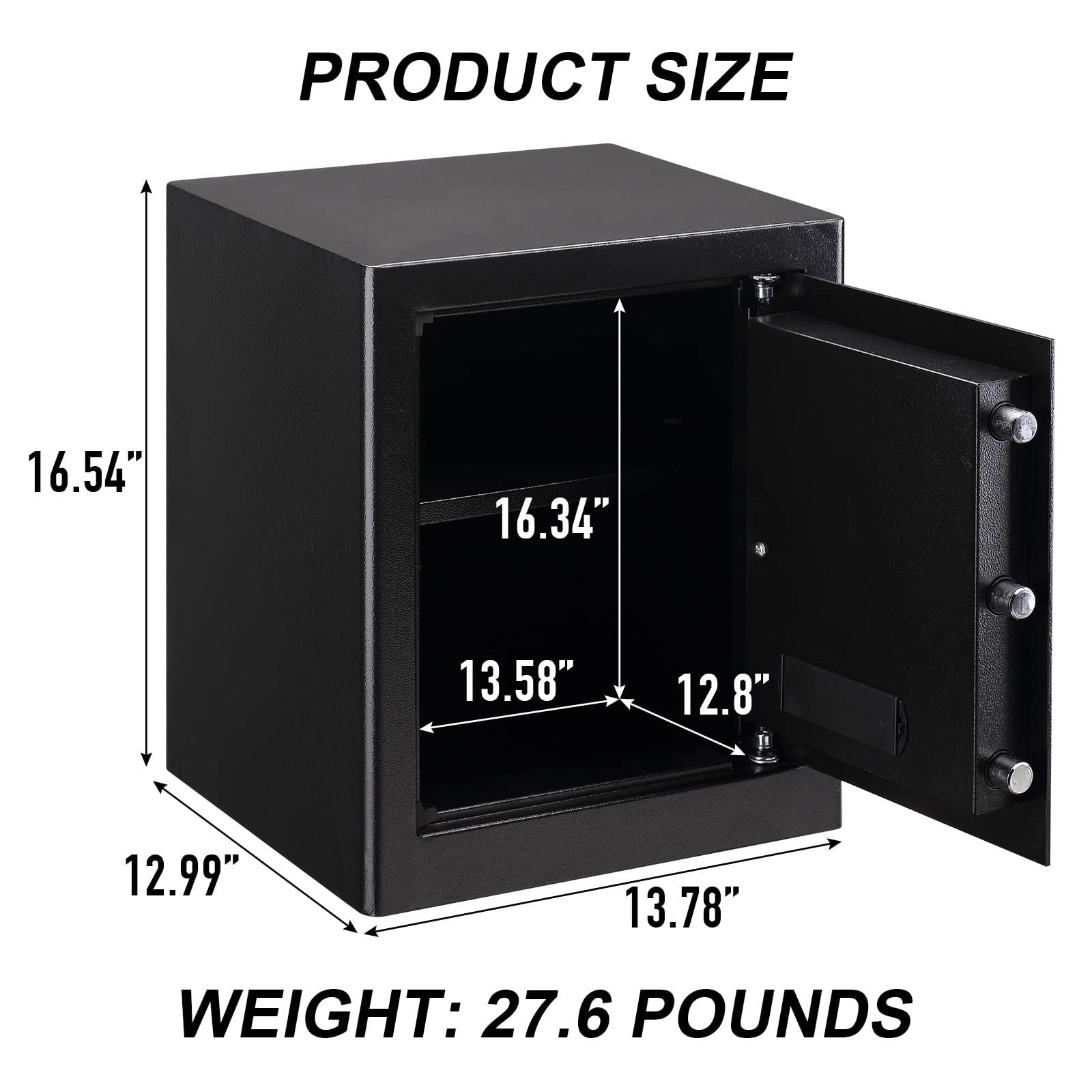 Snapklik.com : Tenamic Safe Box 2.0 Cuft Fireproof Waterproof Home Safe