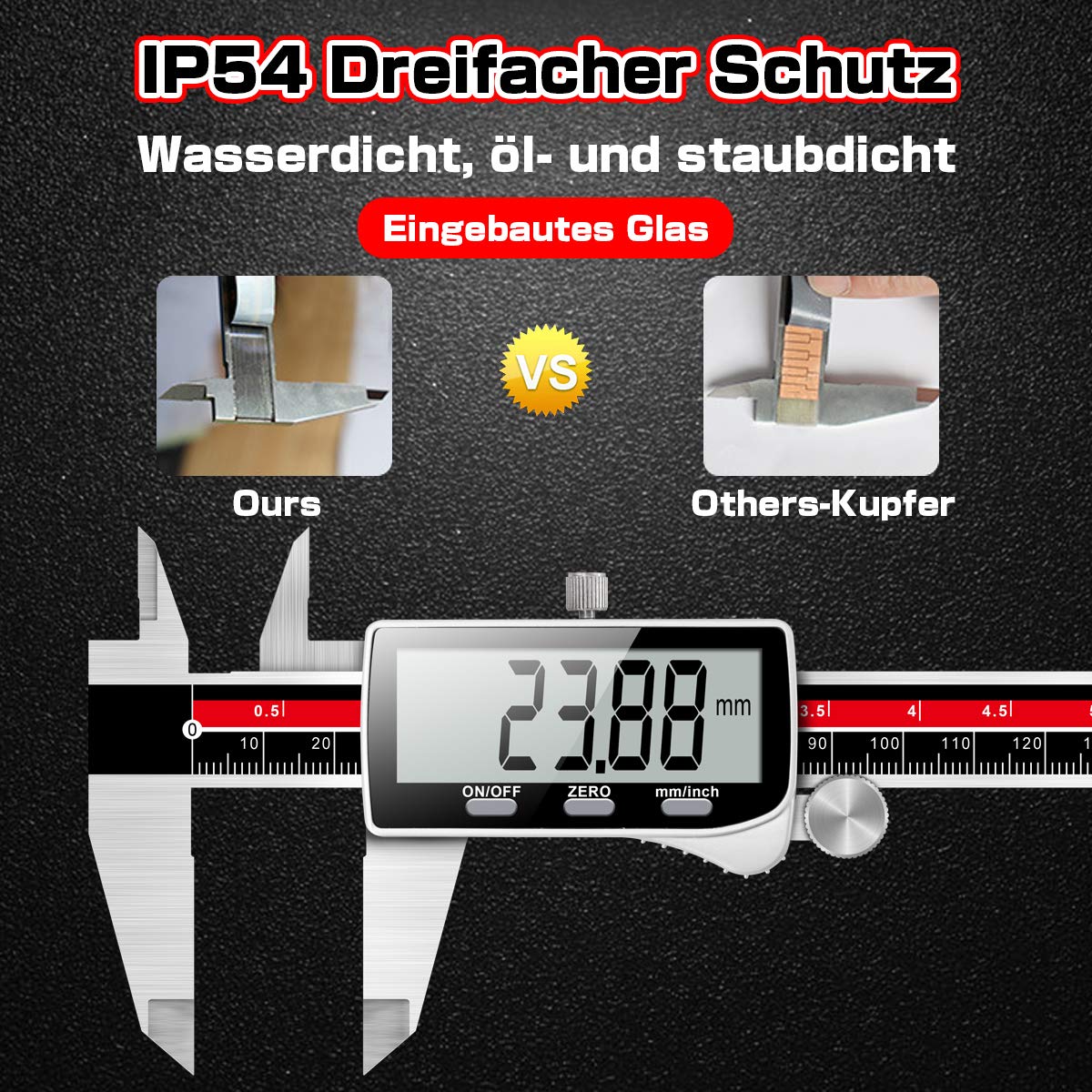 Digital Vernier Caliper, Orthland Digital Caliper 150mm with Extra ...