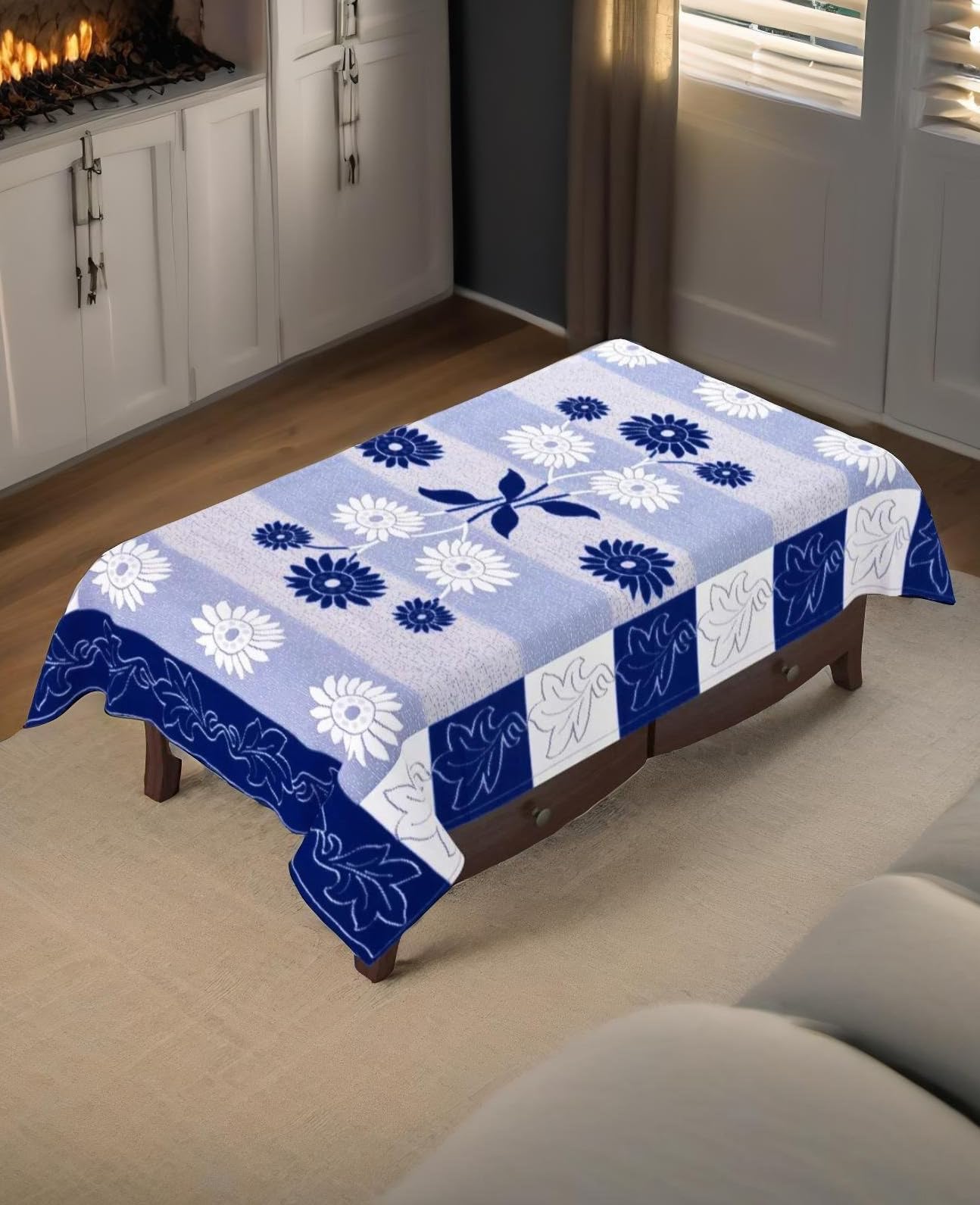 Buy Weavers Villa Floral Rectangular PVC 4 Seater Table Cover [40x60 ...